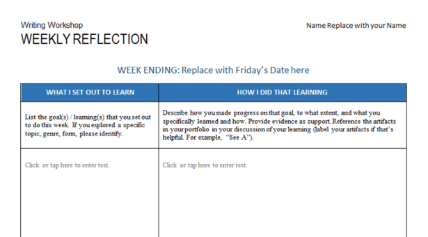 What Are You Working On? Empowering Student Writers through Workshop ...