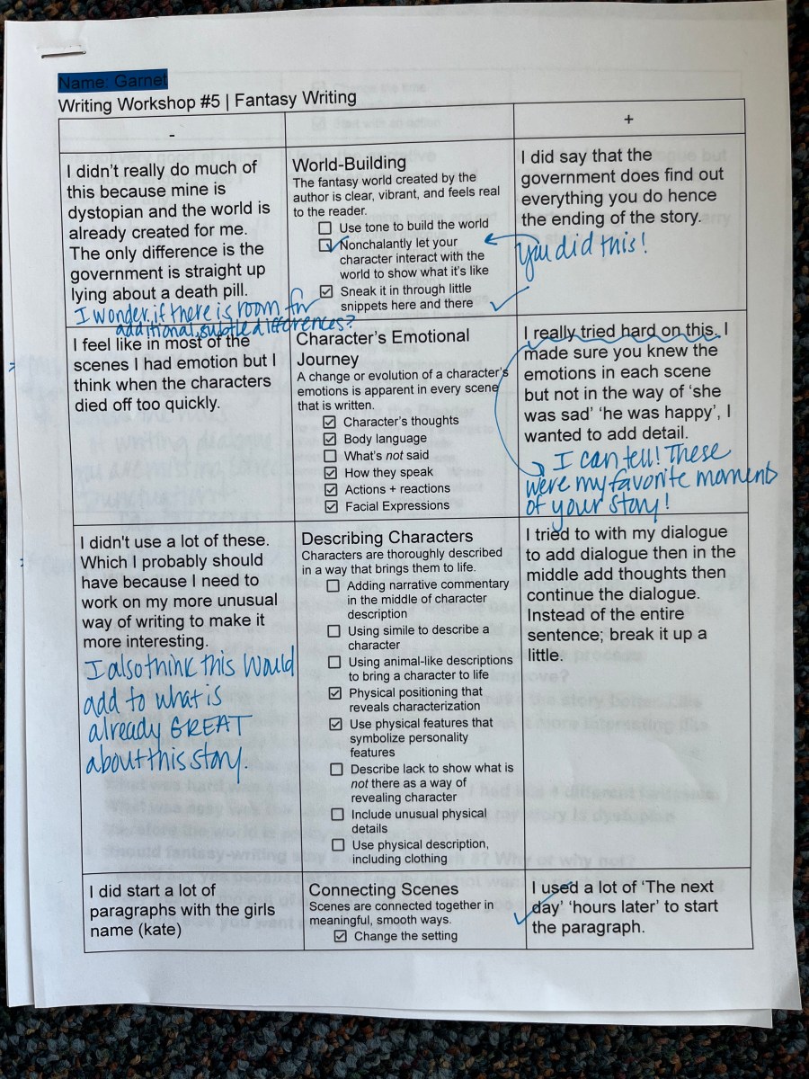 Making Grading Writing Easier with Frankenstein-ed Conversational ...